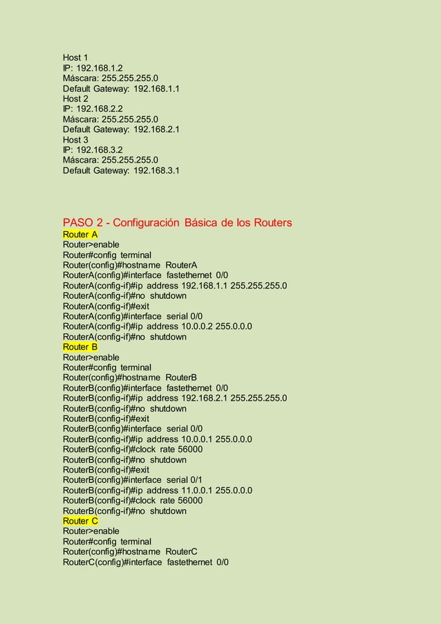 Configuracion rip en packet tracer | PDF