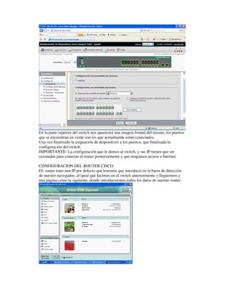 Configuracionrouteryswitch cisco | PDF