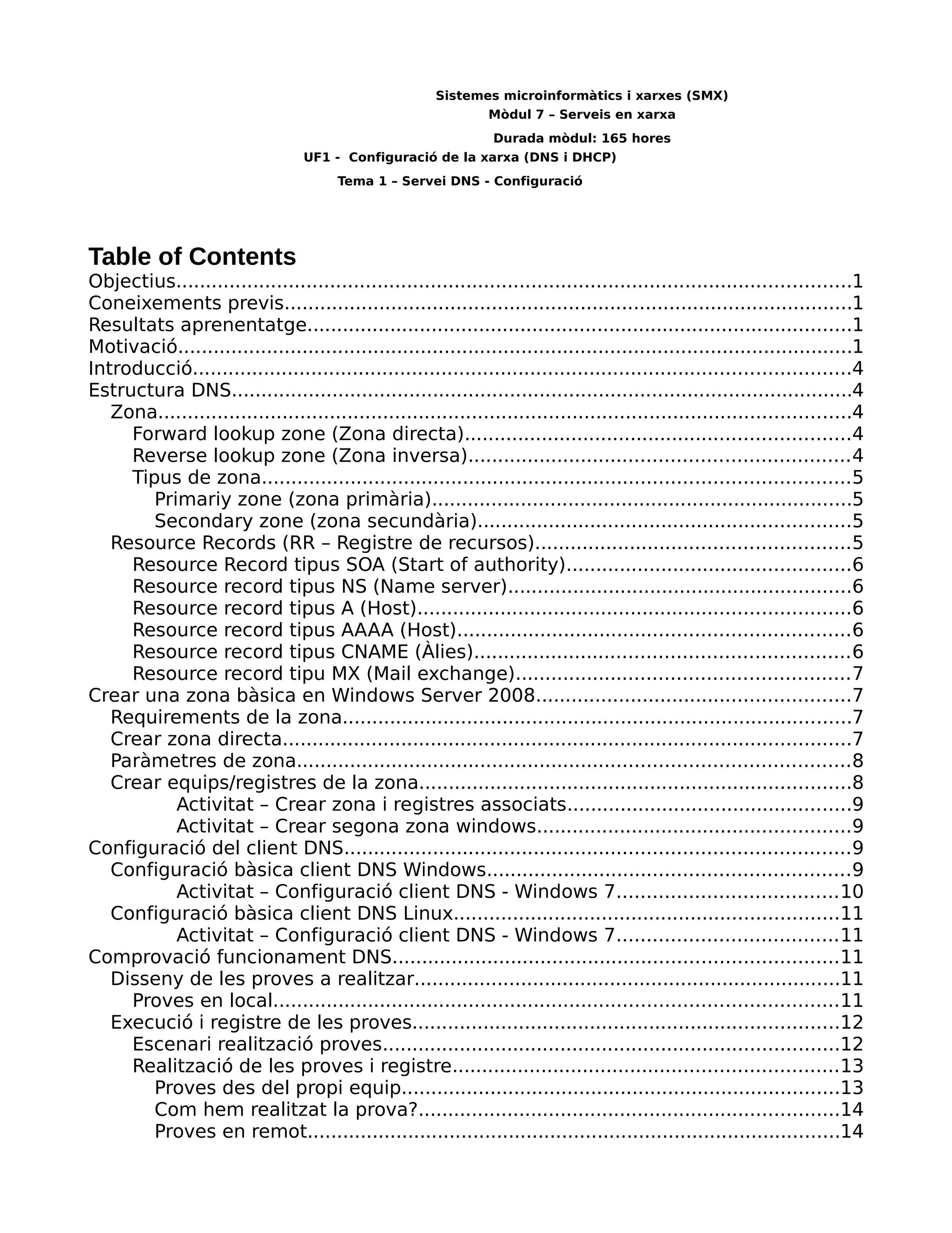 Configuracio servei dns Windows | PDF