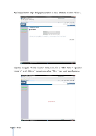 Configuração de um router trabalho rlw | DOC