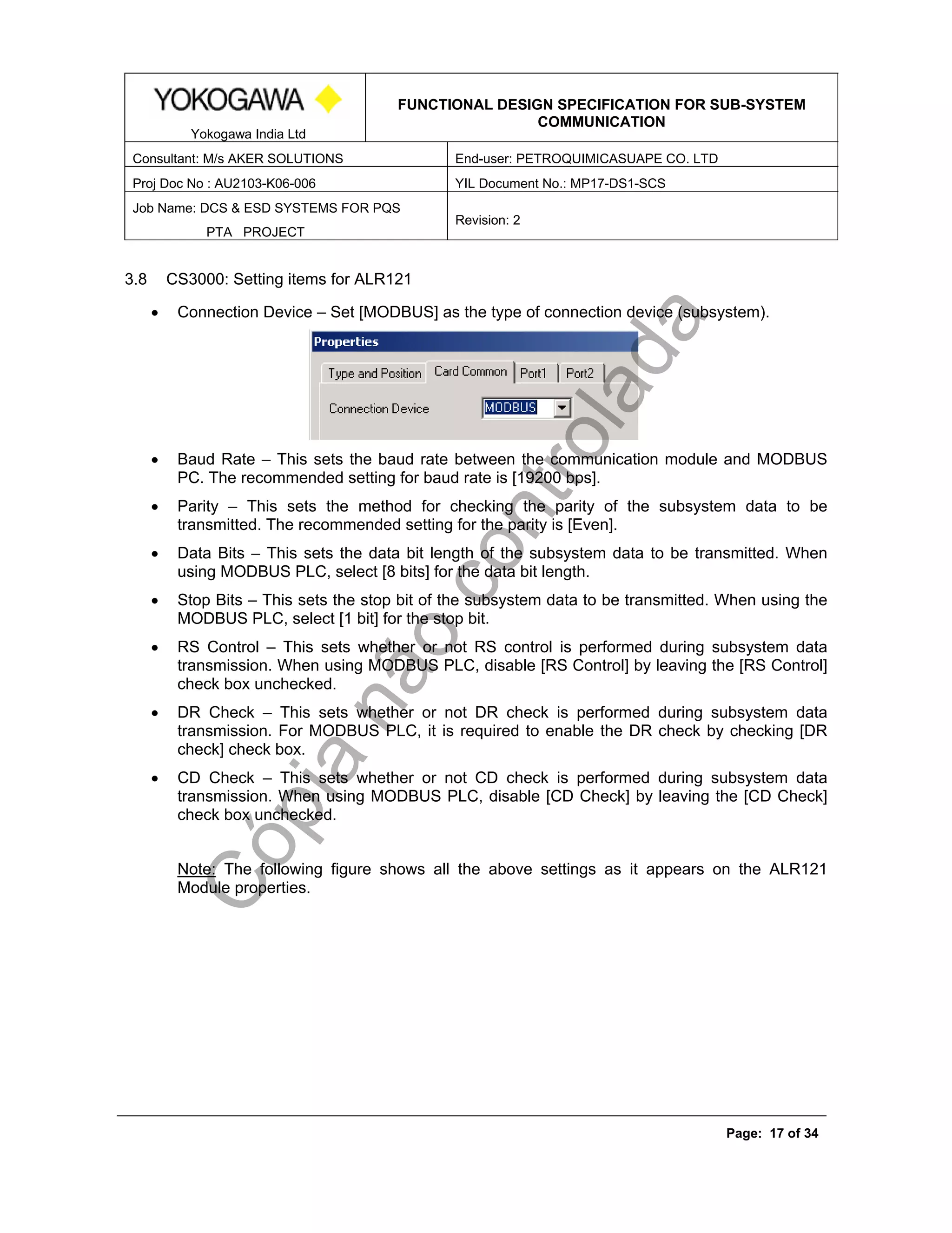 Configuração modbus yokogawa | PDF