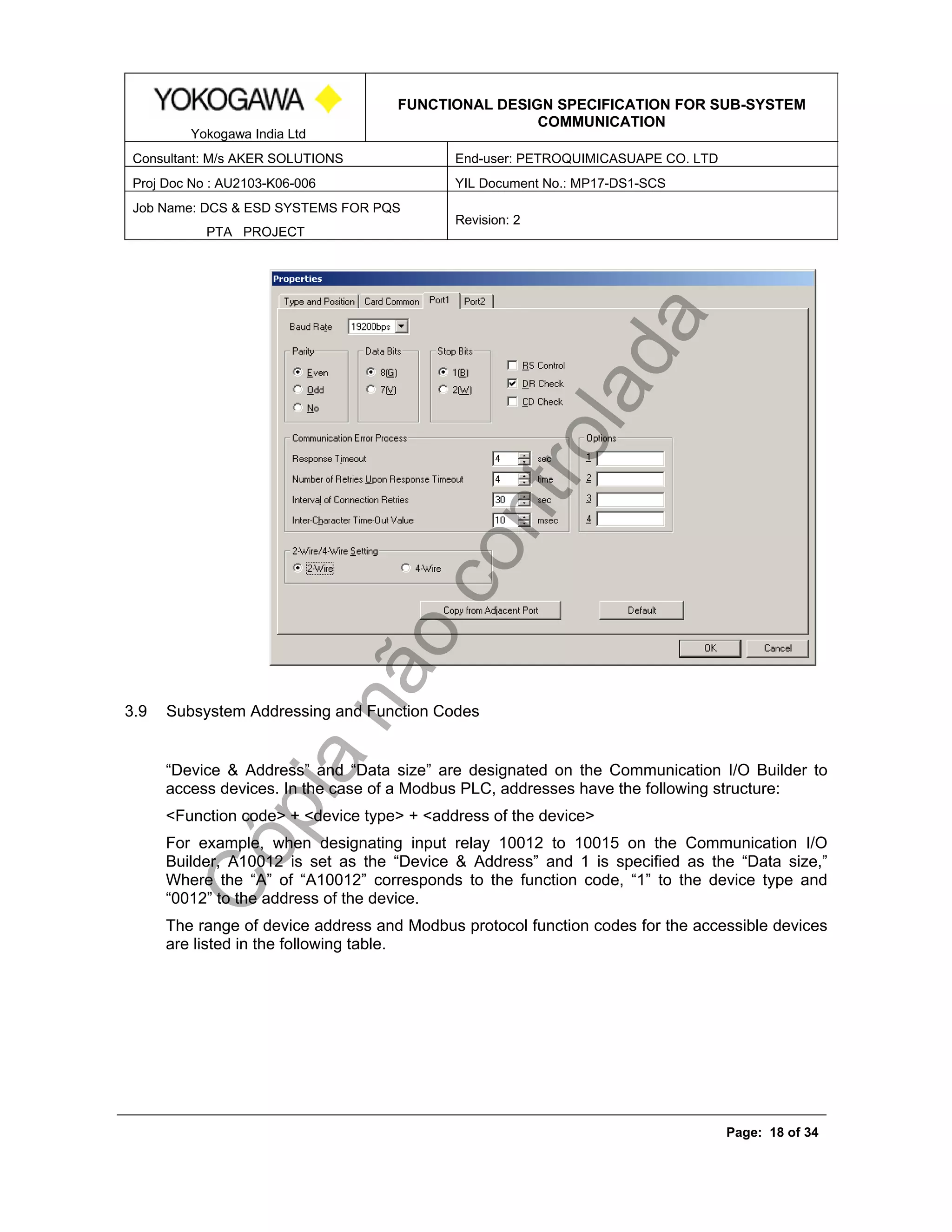 Configuração modbus yokogawa | PDF