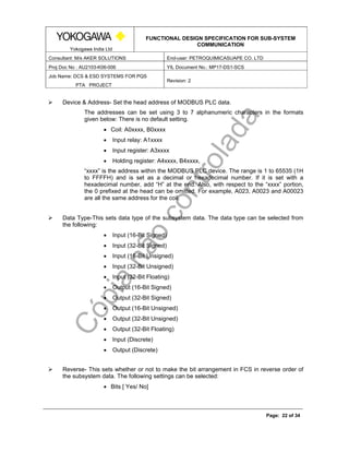 Configuração modbus yokogawa | PDF
