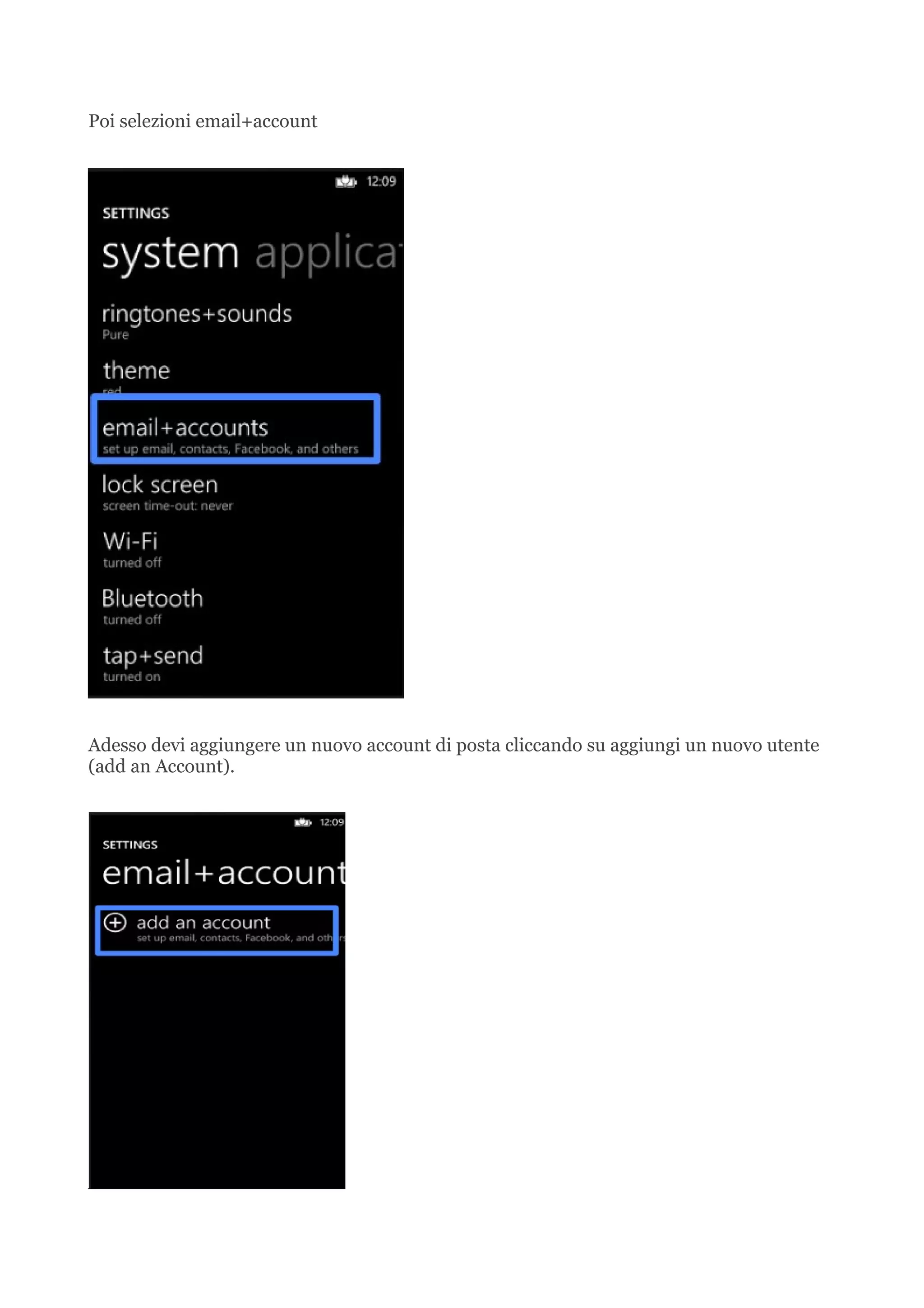 Configurare utente zimbra su windows phone 8 | DOC