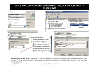 Configurar servidor sql puerto 1433 y el oracle 1521 y sqlite ...