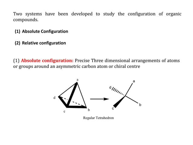 Introduction to methods used for determination of Configuration | PPTX
