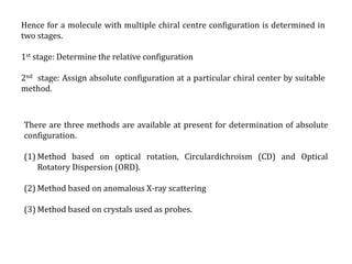 Introduction to methods used for determination of Configuration | PPTX
