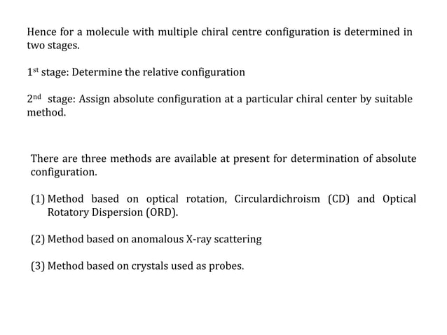 Introduction To Methods Used For Determination Of Configuration Pptx