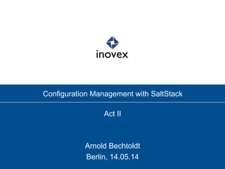 Configuration Management with Saltstack | PPT