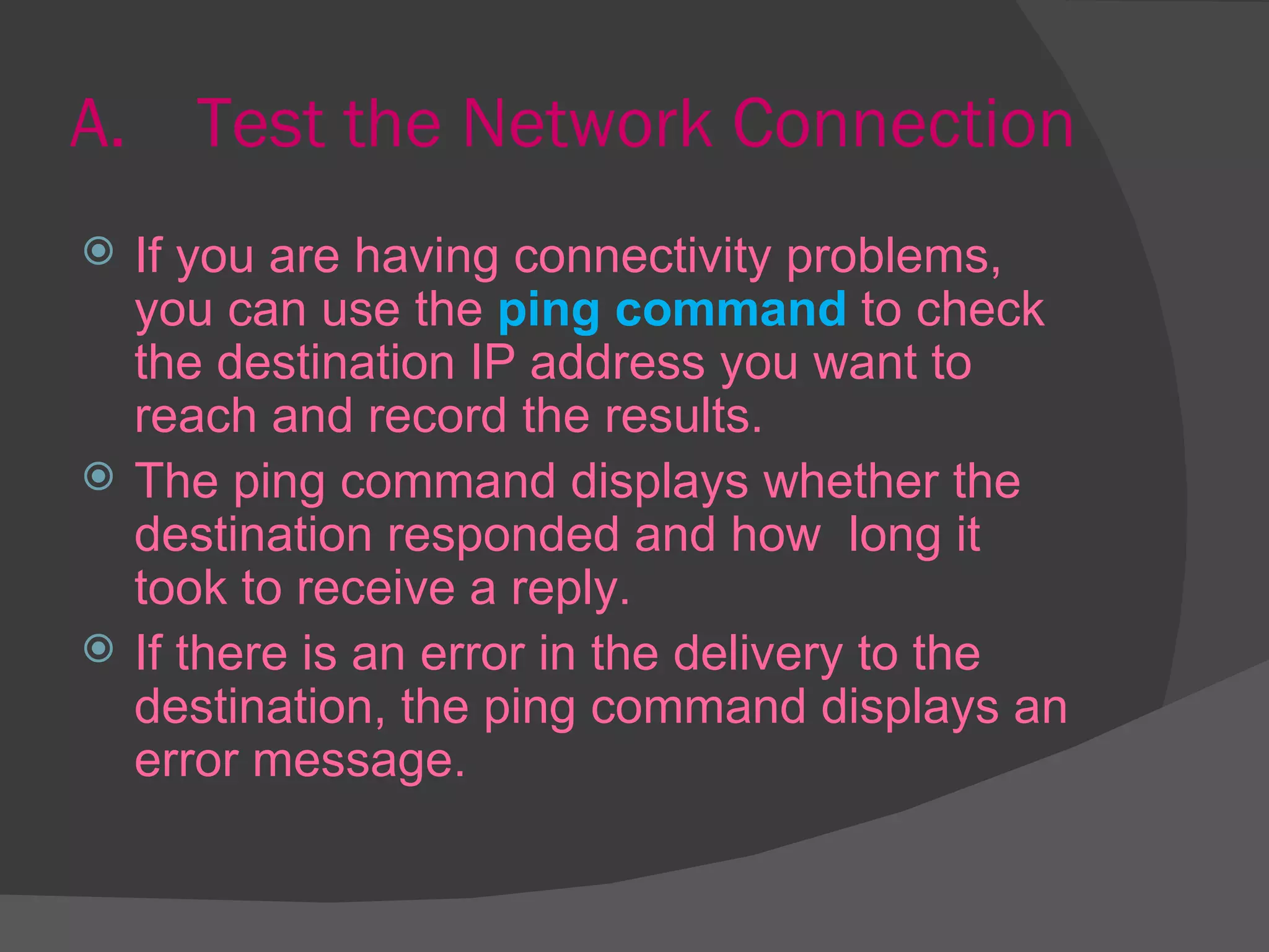 Configuration and testing of network | PPT