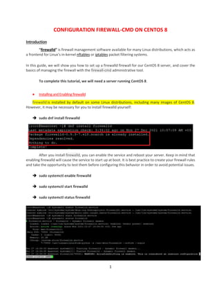 Configuration Firewalld On CentOS 8 | PDF
