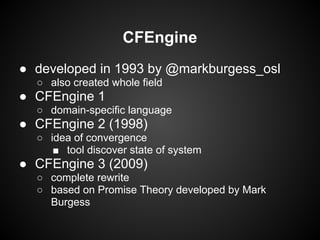 Tomáš Čorej: Configuration management & CFEngine3 | PPT