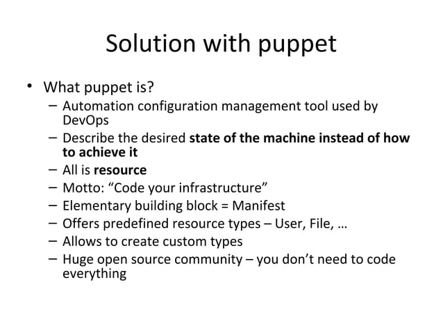Configuration management with puppet | PPT
