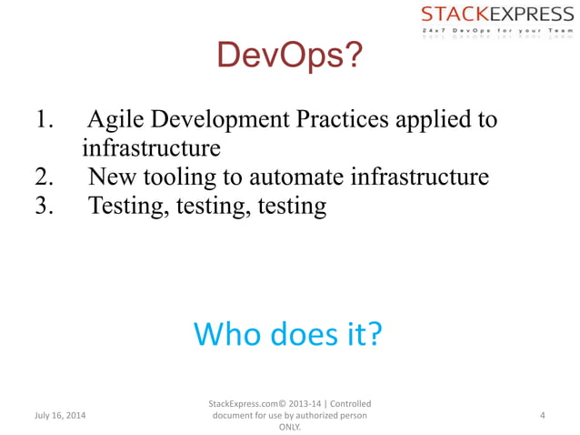 Devops & Configuration management tools | PPTX | Web Development | Internet