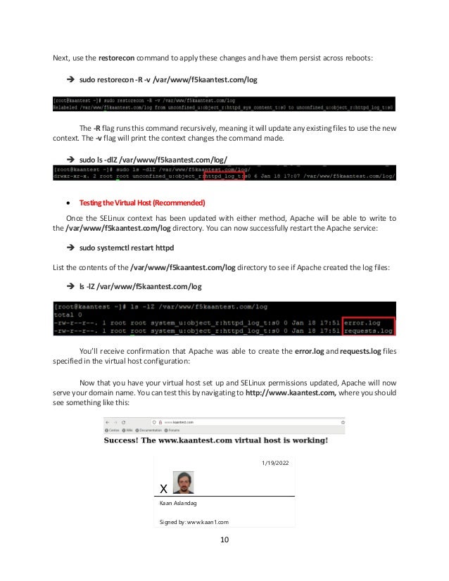 Configuration of Apache Web Server On CentOS 8 | PDF