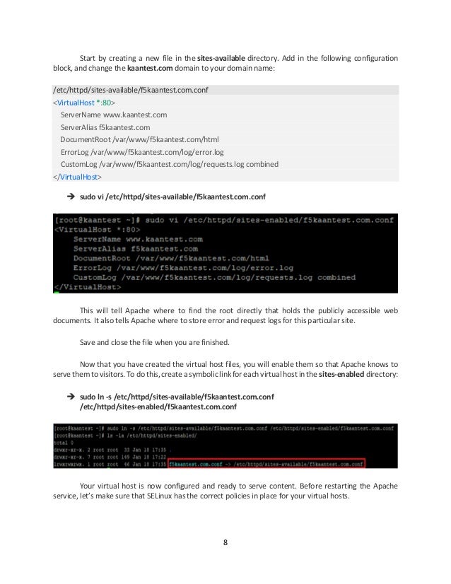 Configuration of Apache Web Server On CentOS 8 | PDF