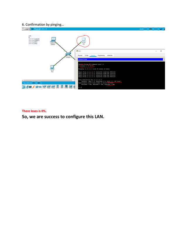 Configuration of lan in cisco packet tracer by TAnjilur Rahman | PDF
