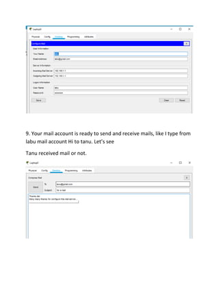 Configuration of mail server on cisco packet tracer1 converted | PDF