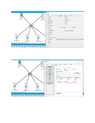 Configuration of mail server on cisco packet tracer | PDF