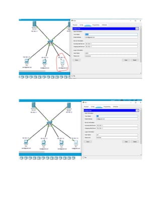Configuration of mail server on cisco packet tracer | PDF