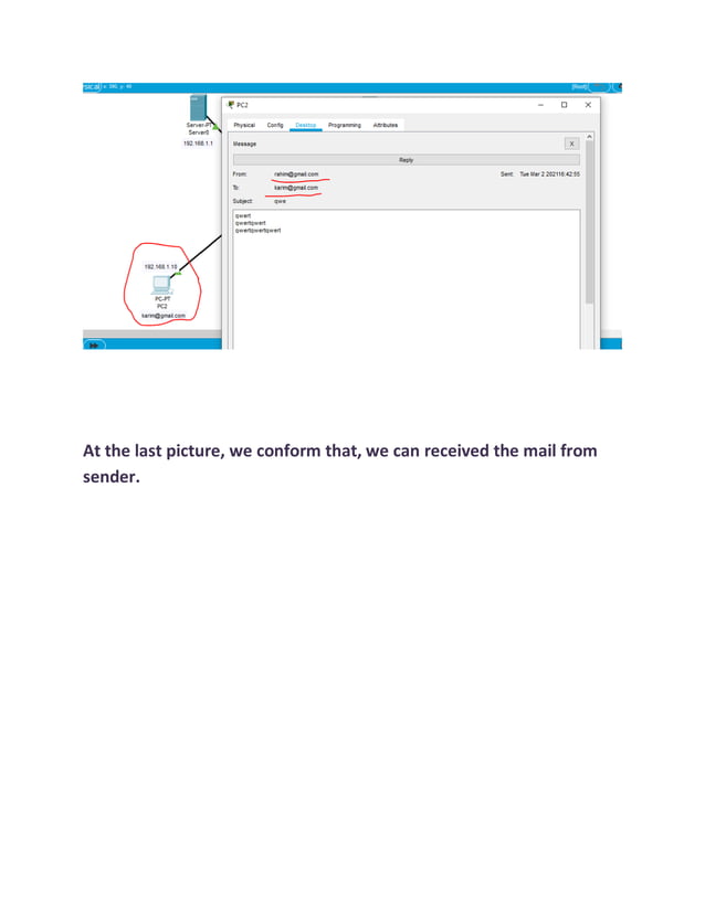 Configuration Of Mail Server On Cisco Packet Tracer Pdf