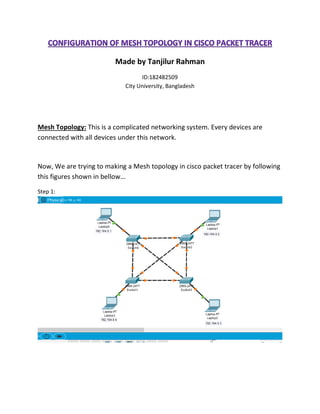 Configuration of mesh topology in cisco packet tracer by Tanjilur ...