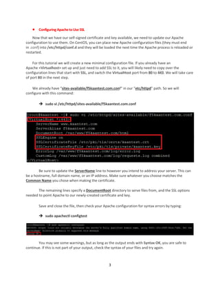 Configuration of Self Signed SSL Certificate For CentOS 8 | PDF