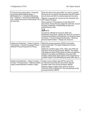Configuration of TCS | DOCX