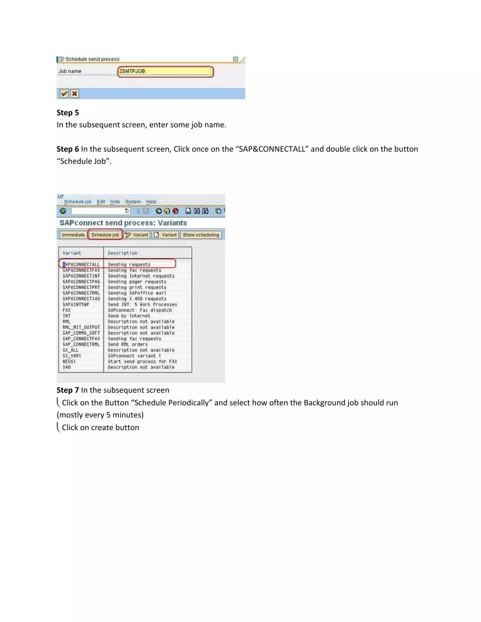 Configuration sending mails from sap | DOC | Email | Internet