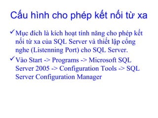 sqlConfiguration sql server enterprise