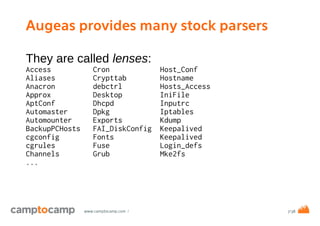 Configuration Surgery with Augeas | PPT
