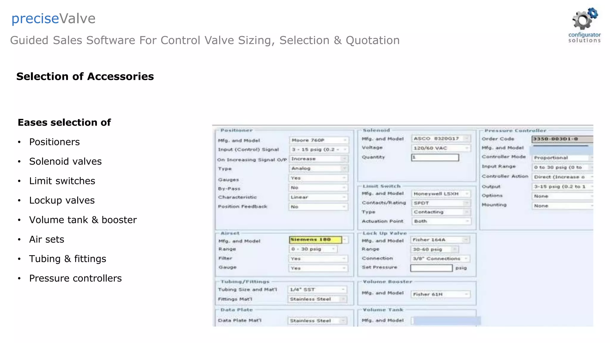 Control valve sizing, selection & quotation software | PPSX