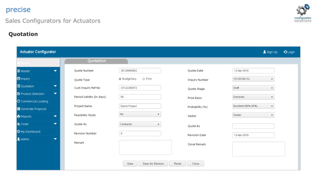 Actuator sizing & selection software | PPSX