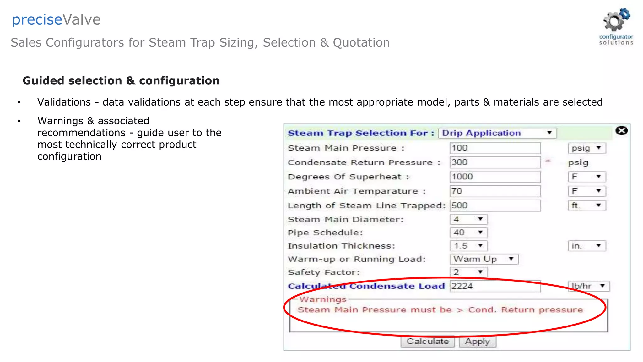 Steam trap sizing, selection & quotation software | PPSX