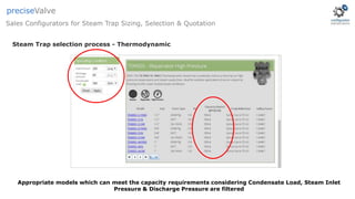 Steam trap sizing, selection & quotation software | PPSX