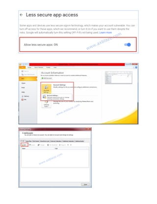 Configure gmail-in-outlook | PDF