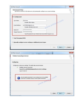 Configure gmail-in-outlook | PDF