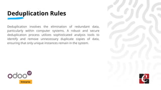 How to Configure Deduplication Rules in Odoo 17 Data Cleaning | PPTX