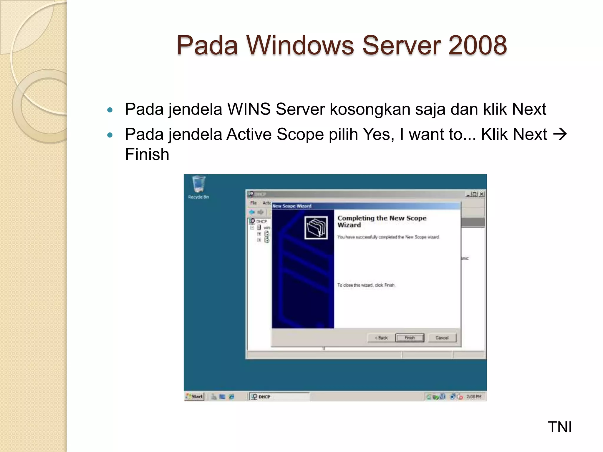 Configure dhcp server on windows server 2008 | PPTX