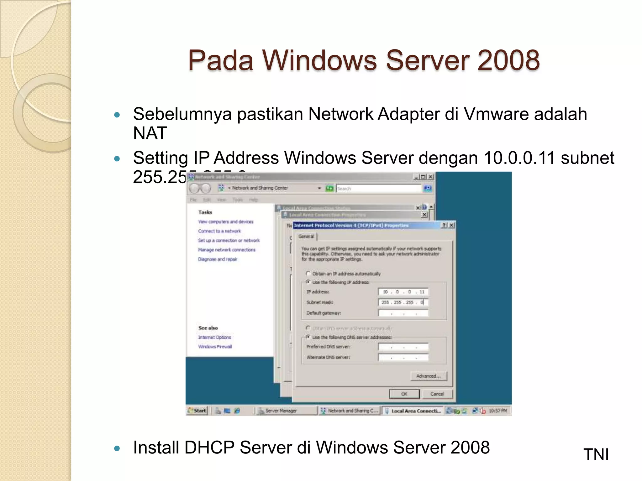 Configure dhcp server on windows server 2008 | PPTX
