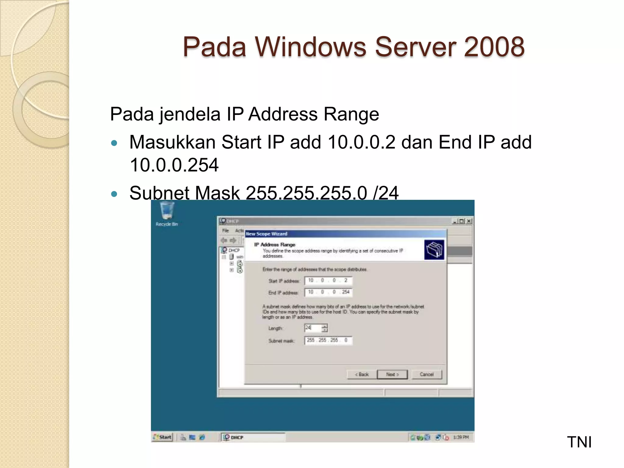 Configure dhcp server on windows server 2008 | PPTX