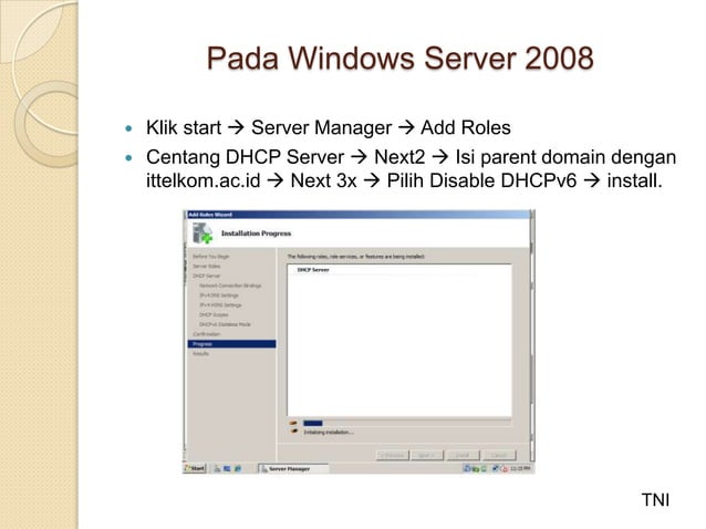 Configure dhcp server on windows server 2008 | PPTX