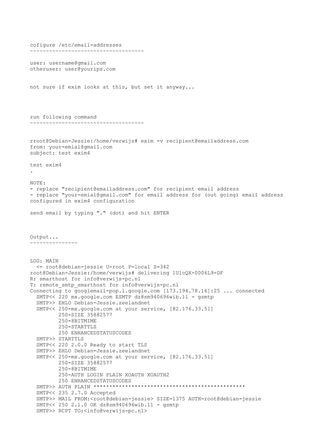 Configure exim4 with gmail | PDF | Free Download
