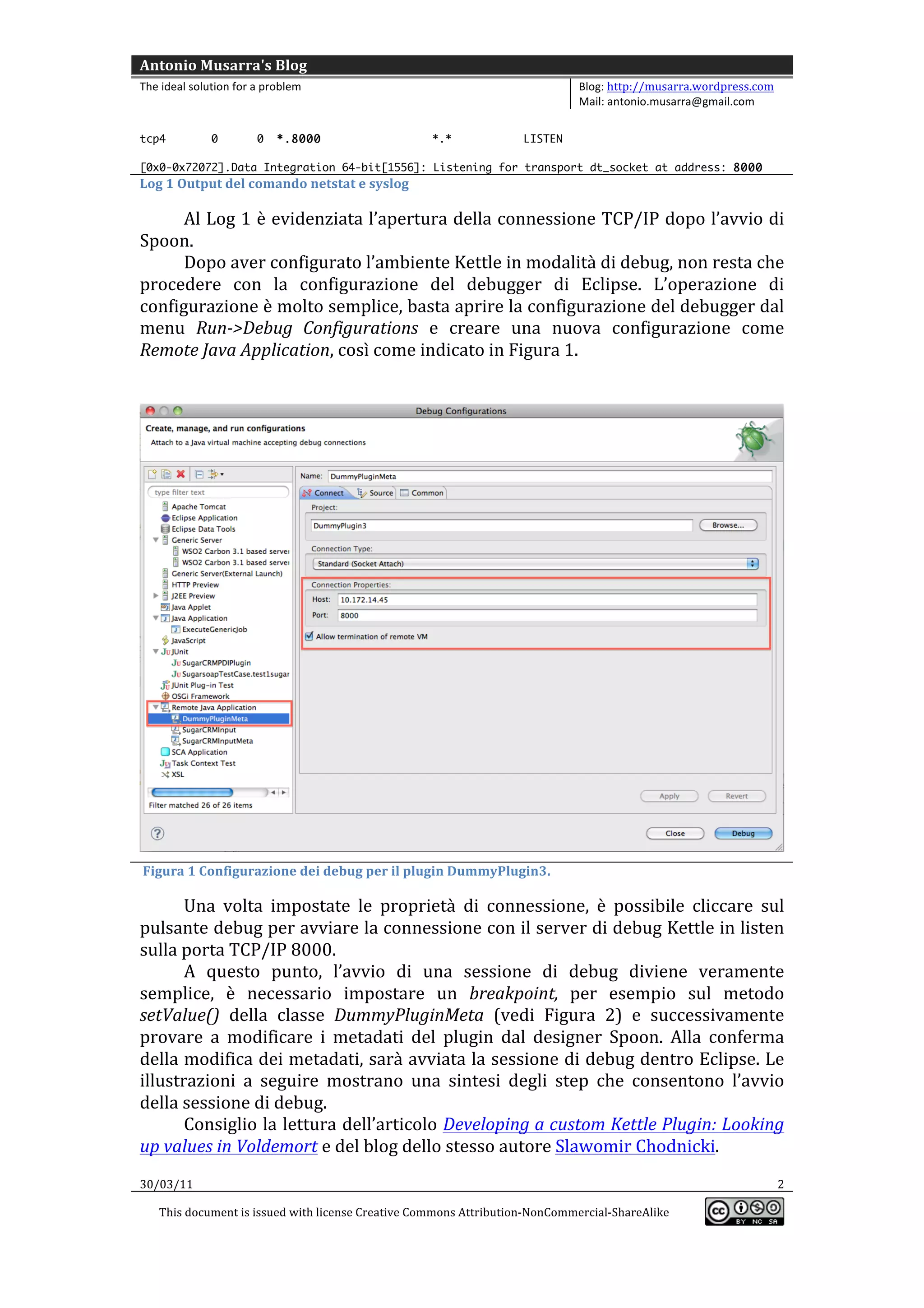 Configure Kettle debug session | PDF