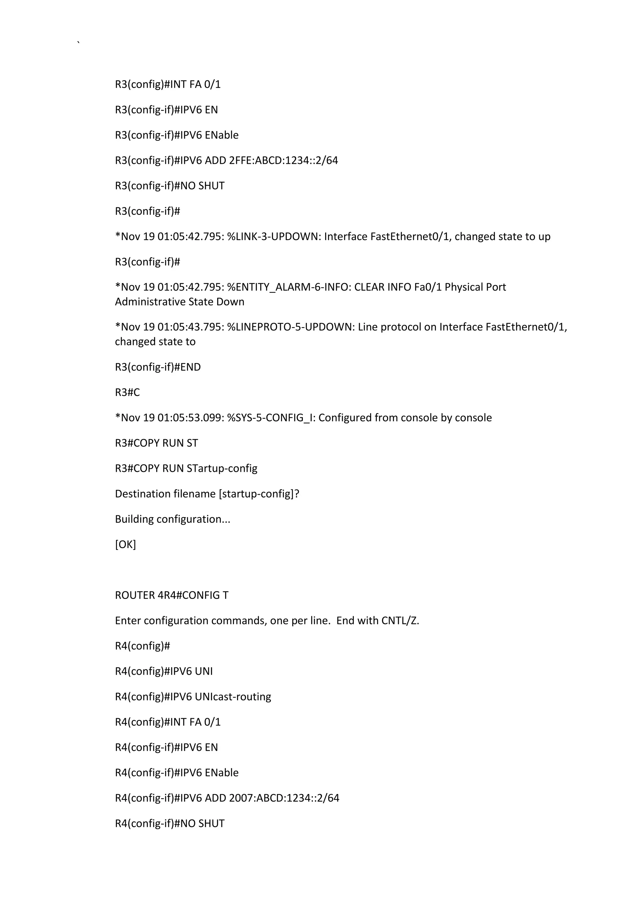 Configure ospf v3 single areaa | PDF | Free Download