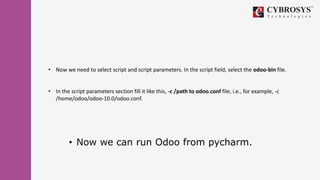 How to configure PyCharm for Odoo development in Windows? | PPT