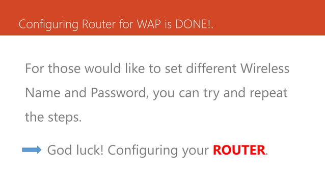 Configure Router For Wap Wireless Access Point Pptx Internet Computing