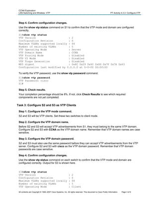 Configure vtp | PDF | Operating Systems | Computer Software and Applications