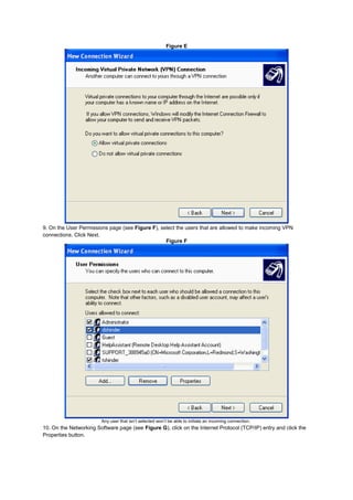 Configure windows xp professional to be a vpn server | PDF