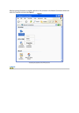 Configure windows xp professional to be a vpn server | PDF